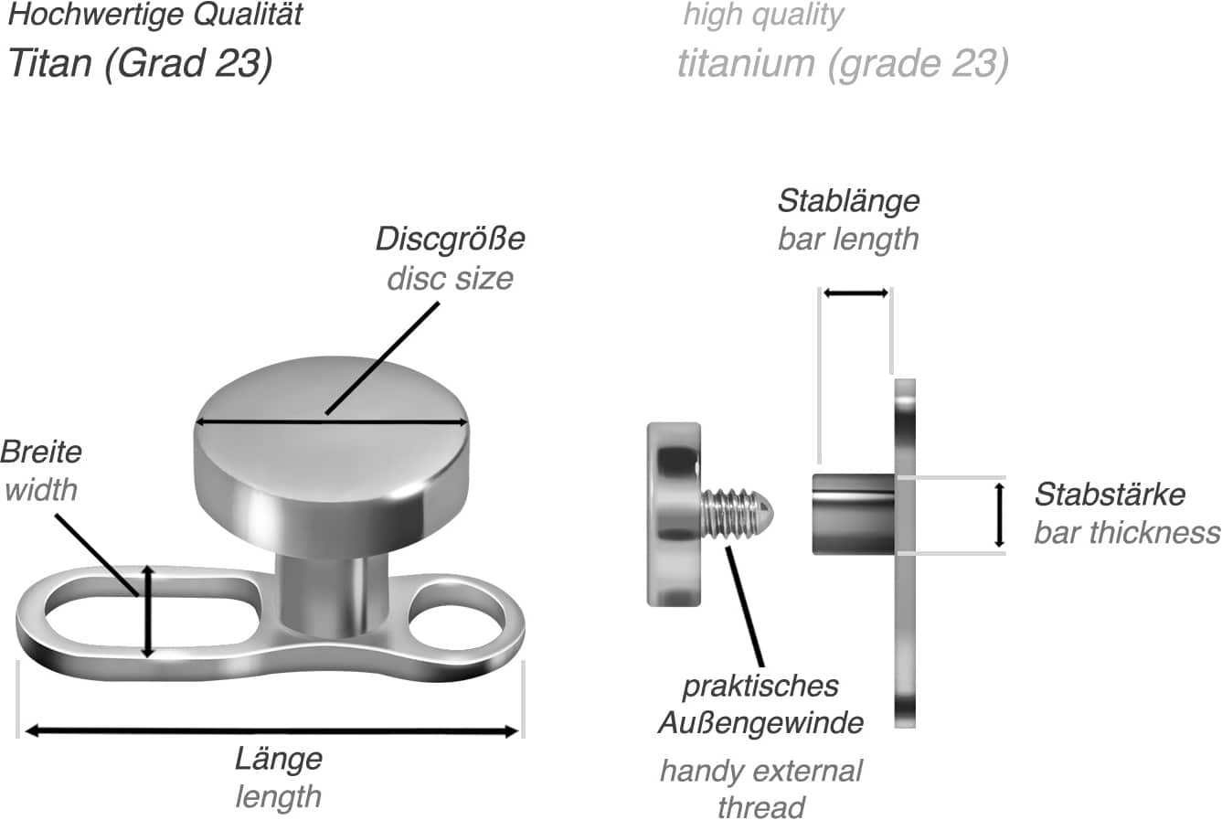 Titanium dermal anchor DISC | PIERCINGLINE